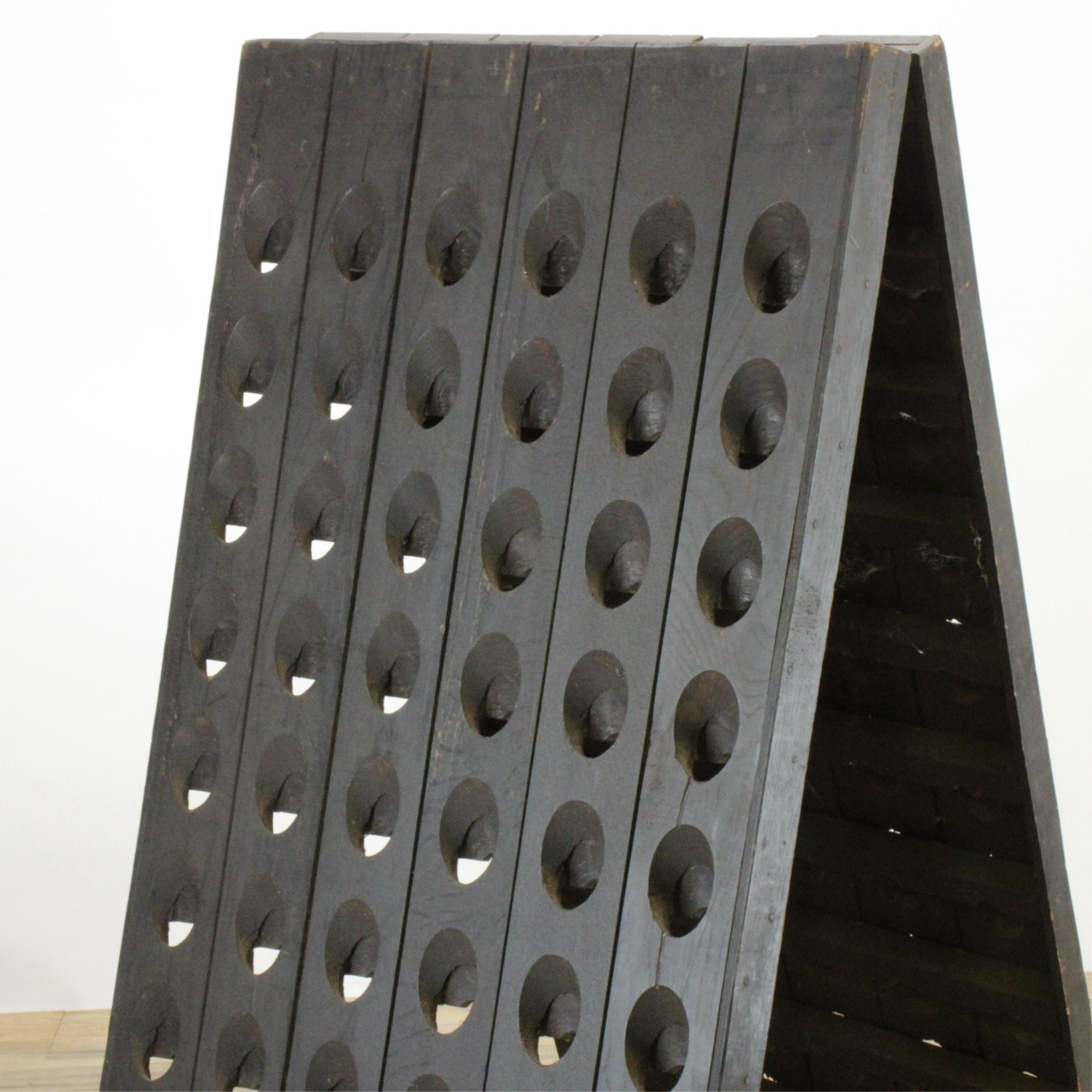 Vintage French Wooden Champagne Riddling Rack - Capsule Auctions