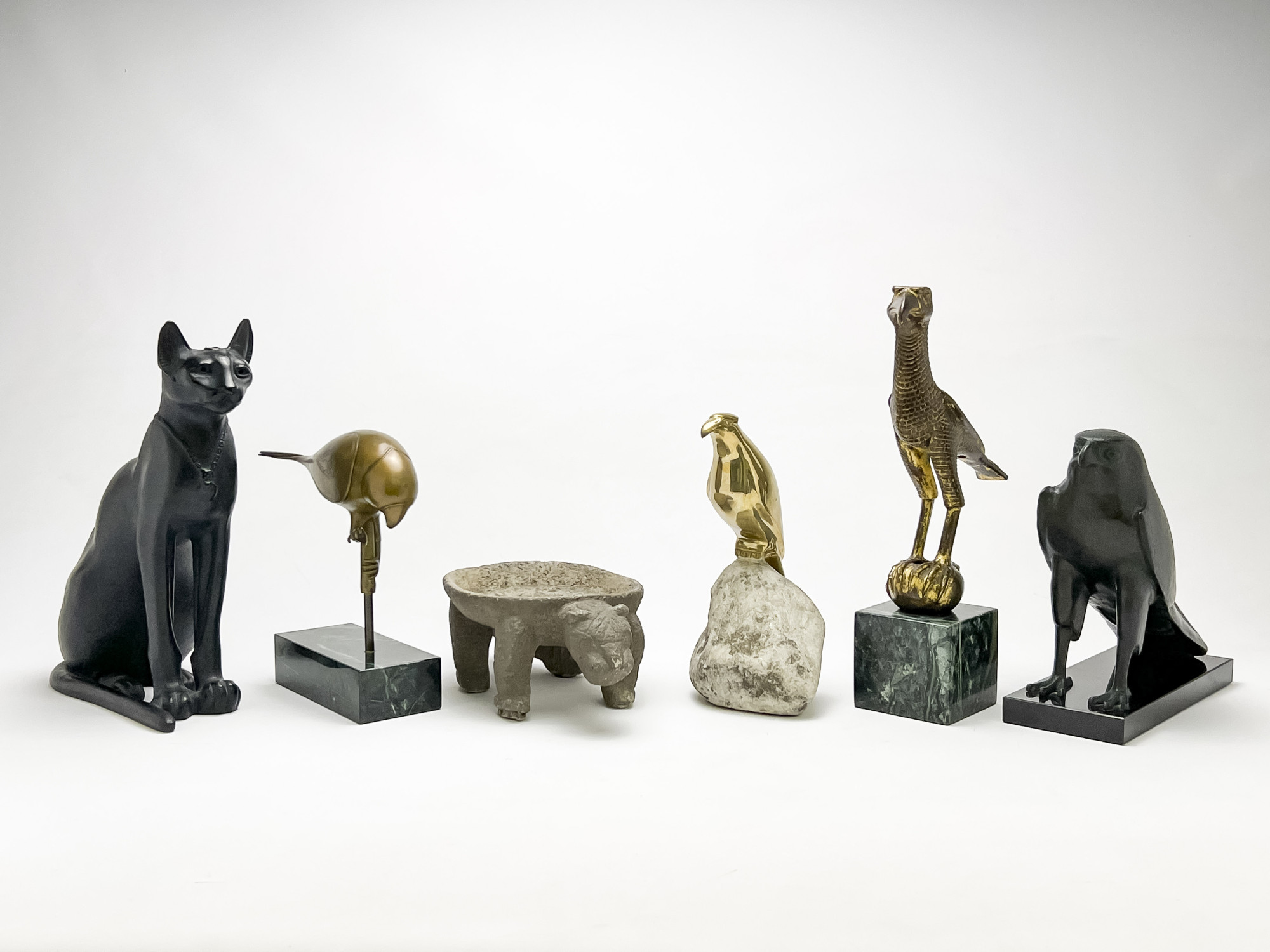 Bastet, Birds, and Jaguar Museum Reproductions, Group of 6 - Capsule ...