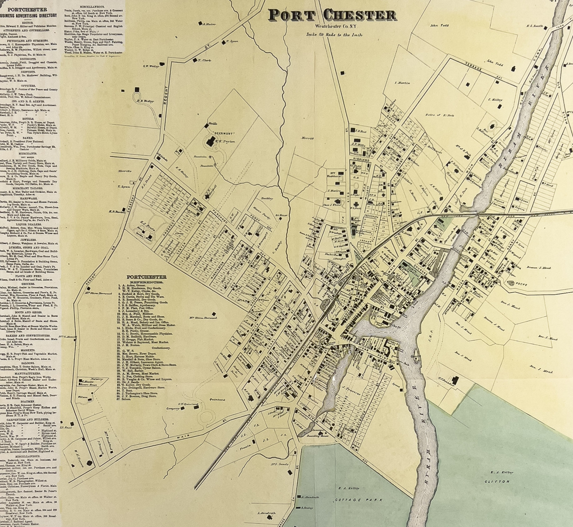 F.W. Beers - Map of Port Chester and Greenburgh, Group of 2 - Capsule ...