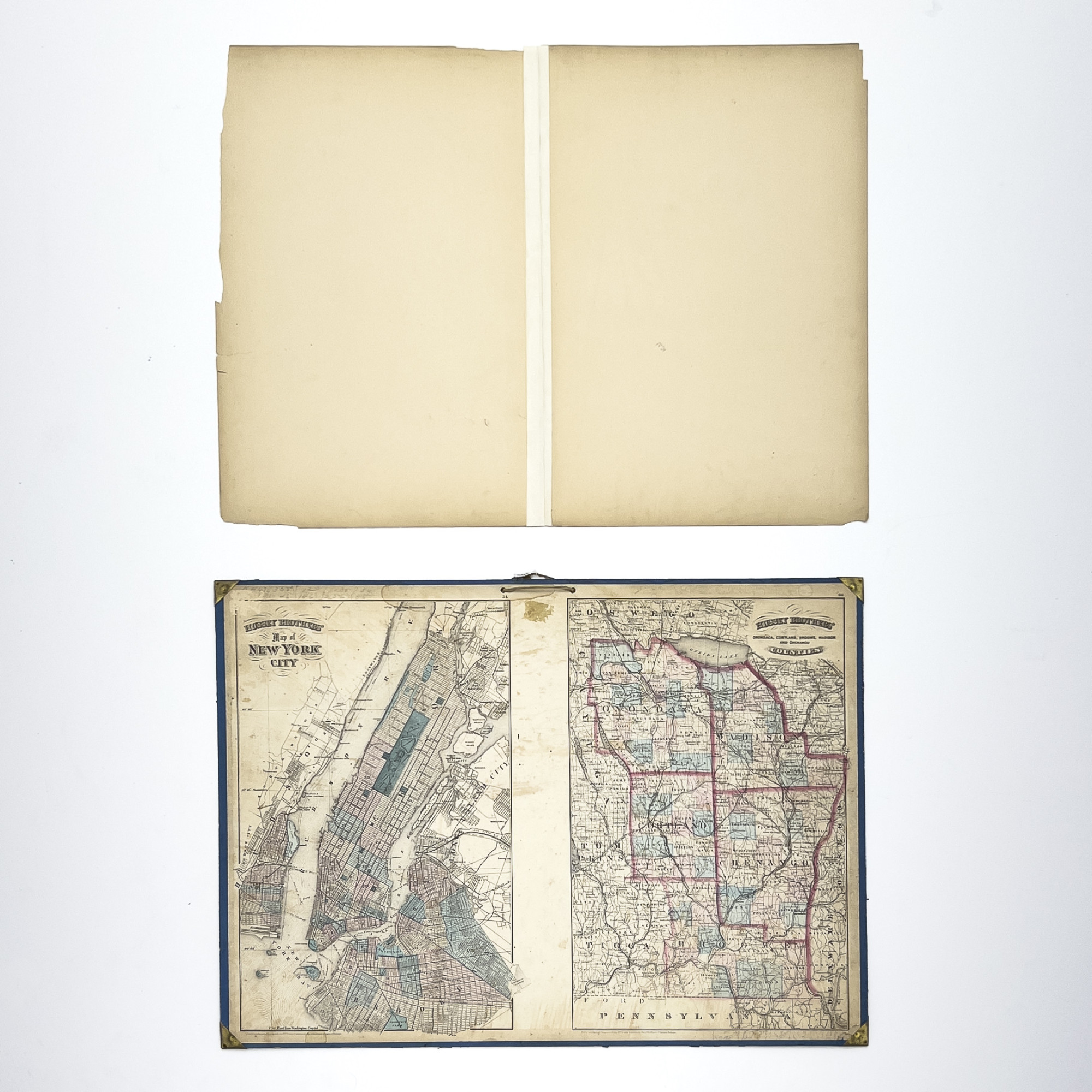 Asher and Adams. - Maps of New York, Group of 2 - Capsule Auctions