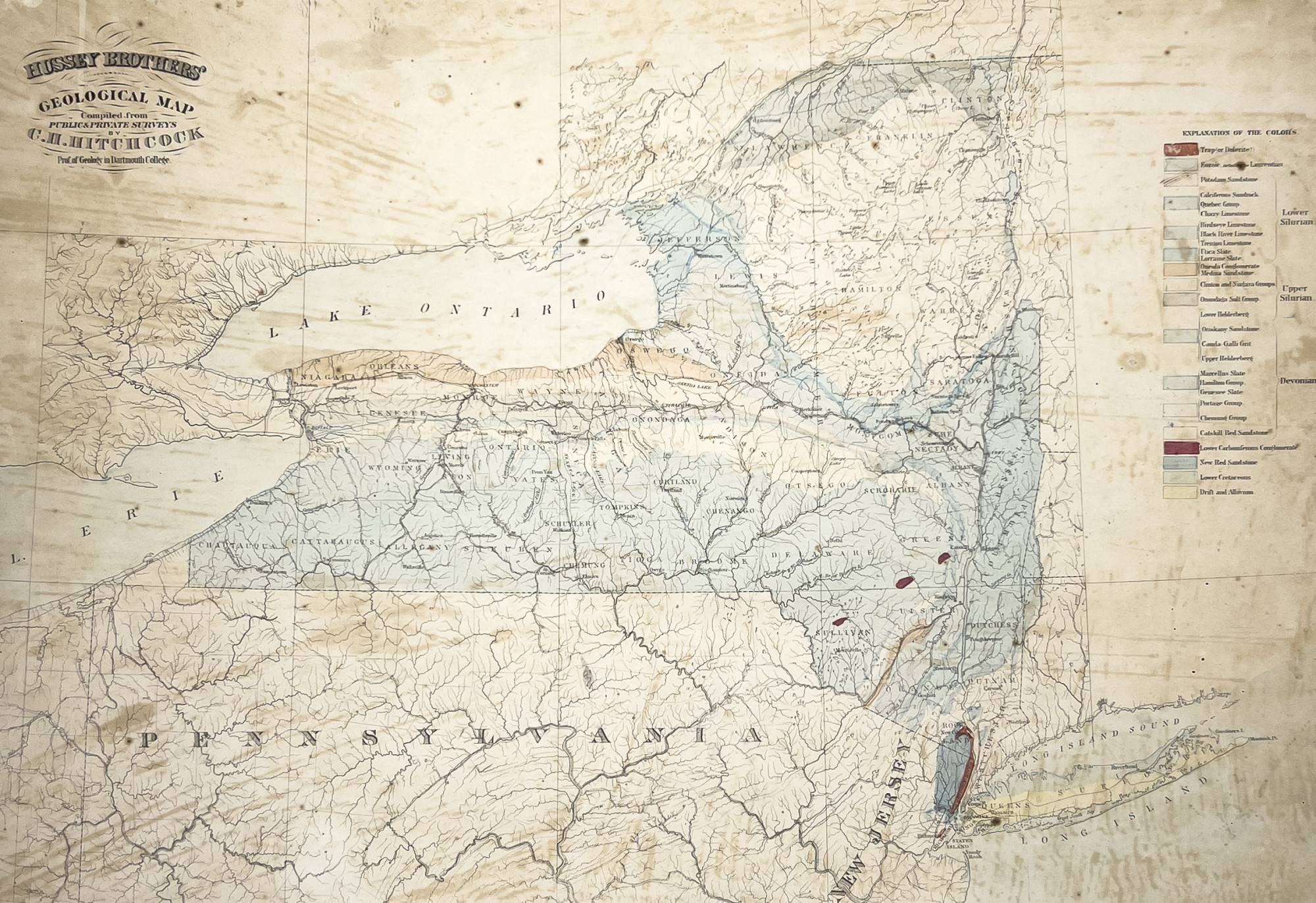 Asher and Adams. - Maps of New York, Group of 2 - Capsule Auctions