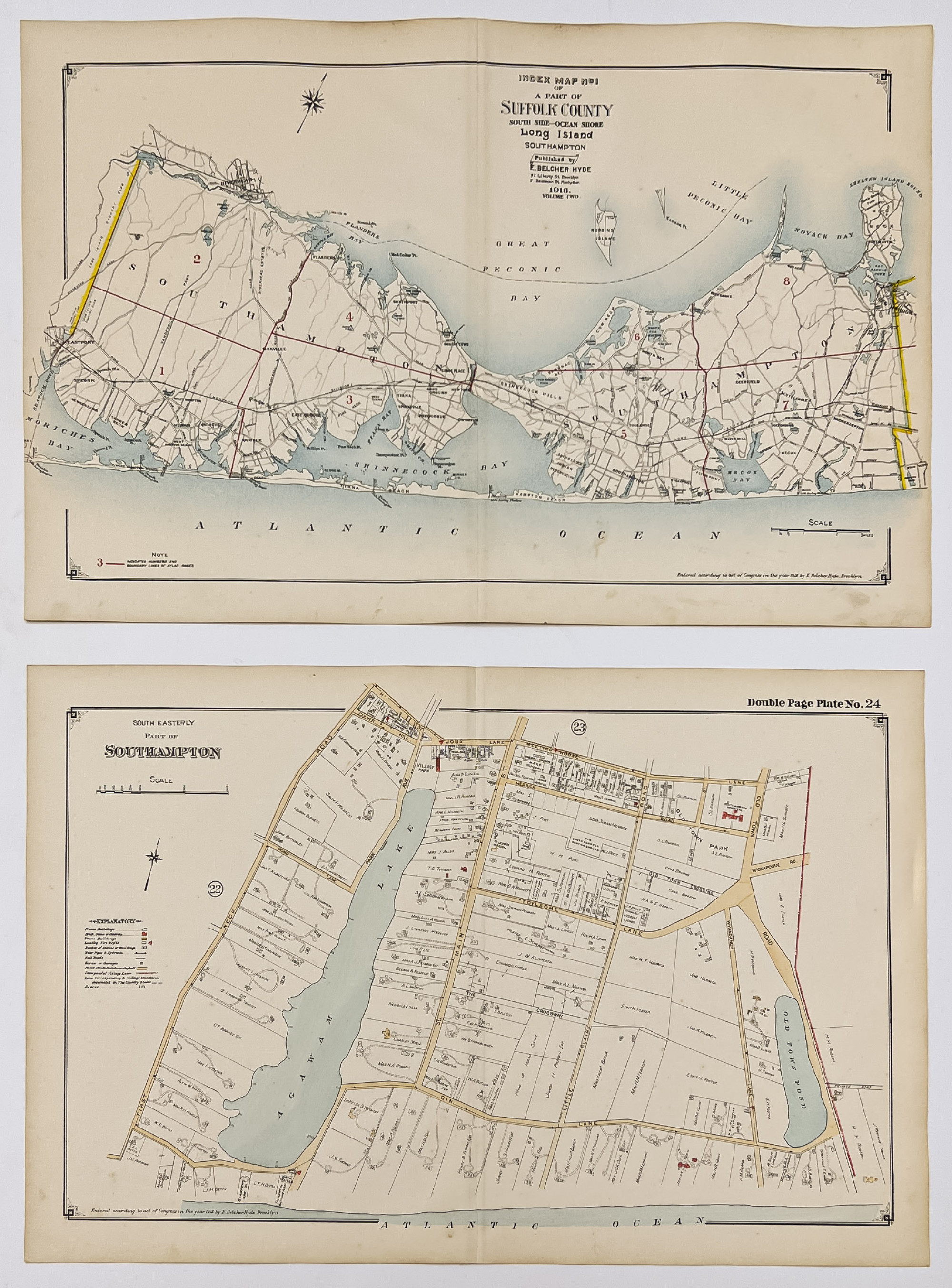 E. Belcher Hyde Map Co. - Maps of Suffolk, Group of 4 - Capsule Auctions
